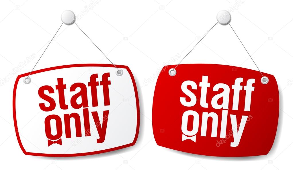 Staff Only Vector