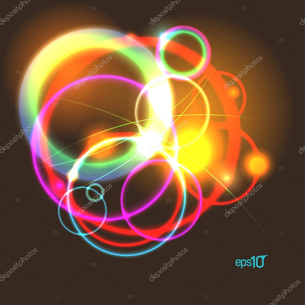 Abstract neon design template. Stock Vector Image by ©slena #22885284