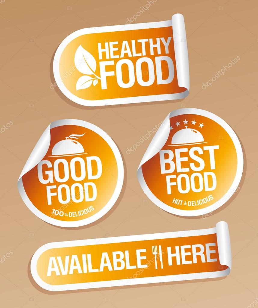 Healthy Food stickers. Stock Vector Image by ©slena #25534485