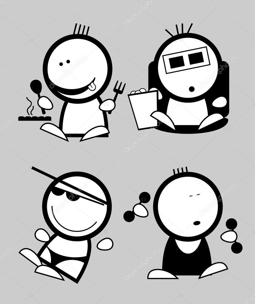 Funny icons — Stock Vector © slena #27590755