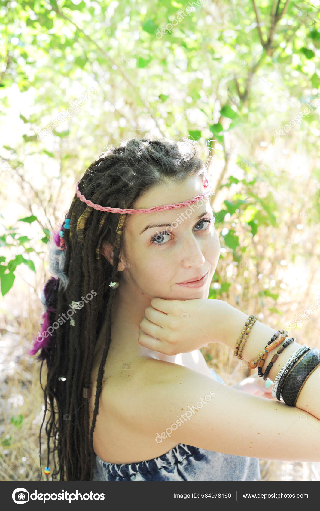 Hippie Girl With Dreads