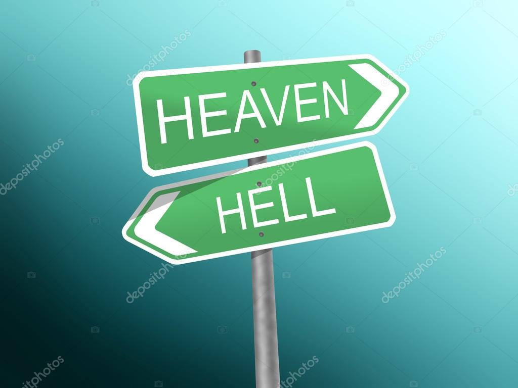 Heaven And Hell Sign