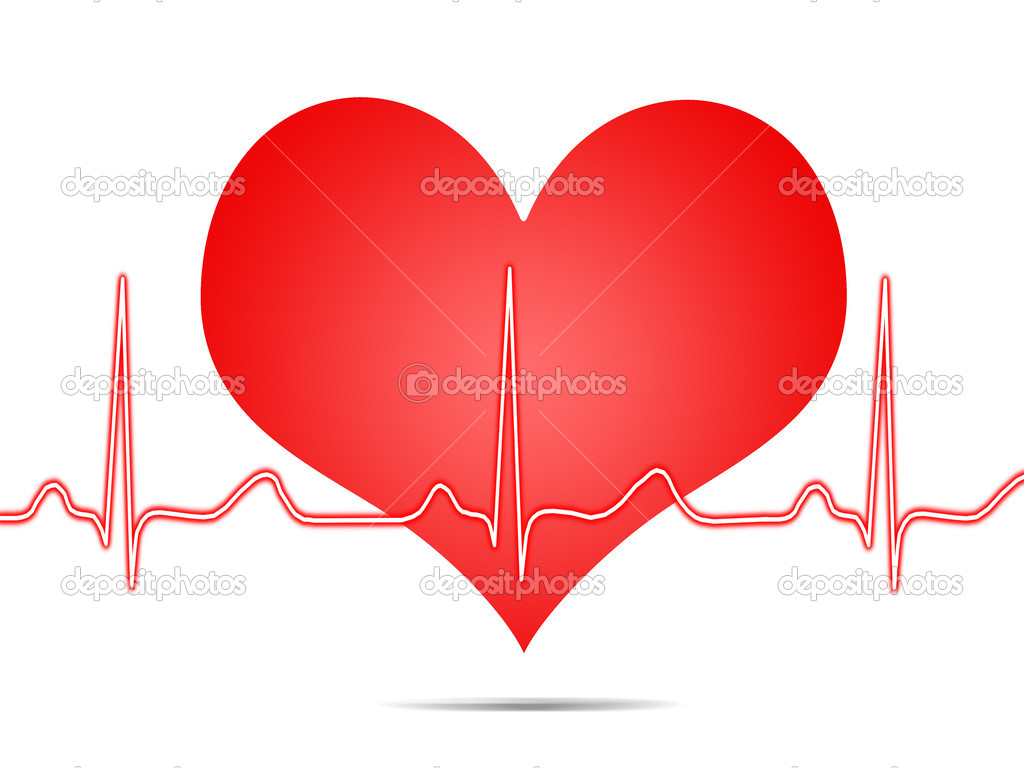 Electrocardiograma, ecg, gráfico, trazado de pulso — Foto de stock ...