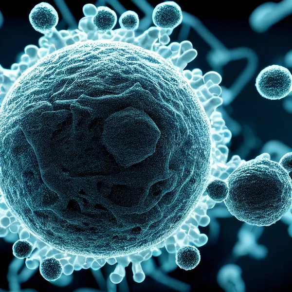 Wallpaper Virus Cells Microscopic Rendering Tile Background Rendering ...