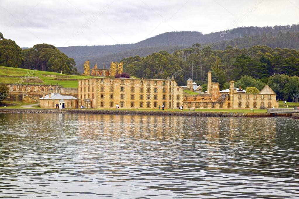 Port Arthur Historic Convict Site from the water, Tasmania, Australia ...