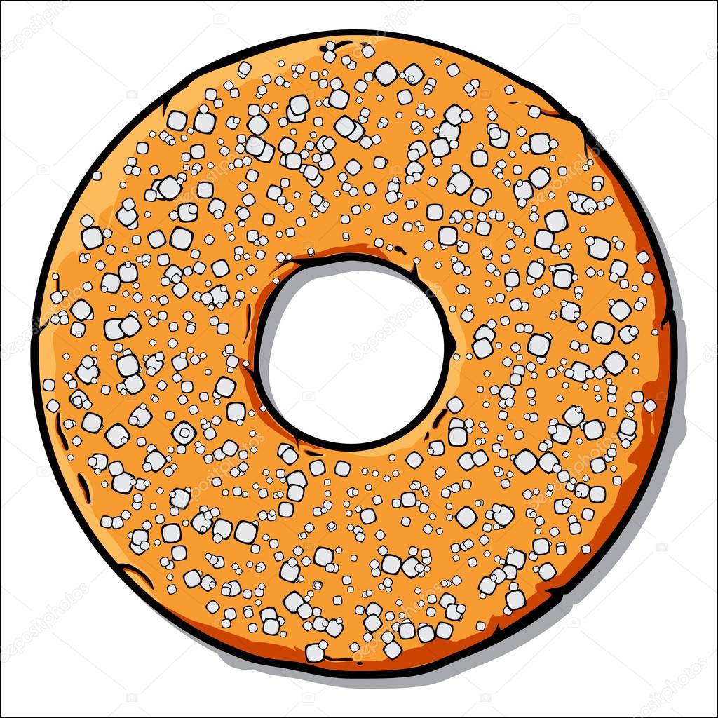 Dibujos animados donut ilustración . Vector de stock por ©R_lion_O 13925751