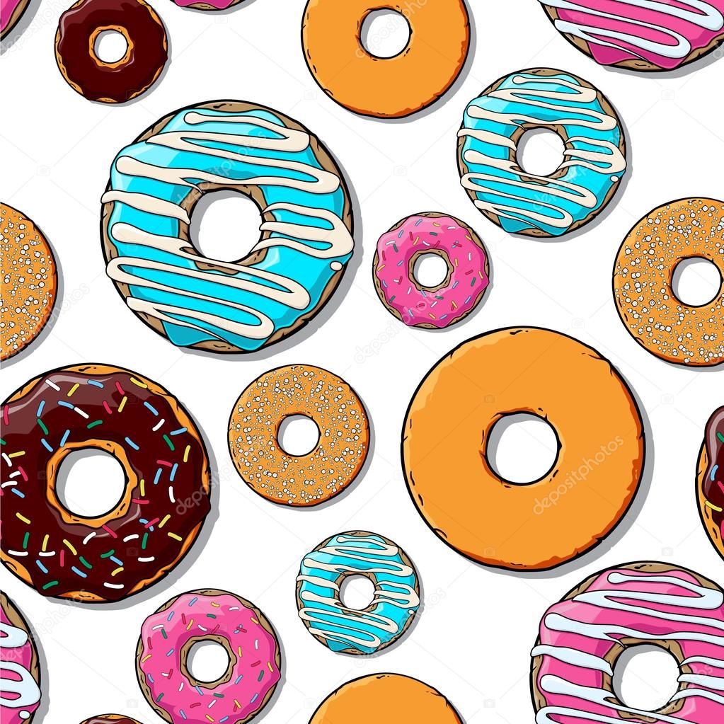 Donut seamless texture. Stock Vector by ©R_lion_O 13925770