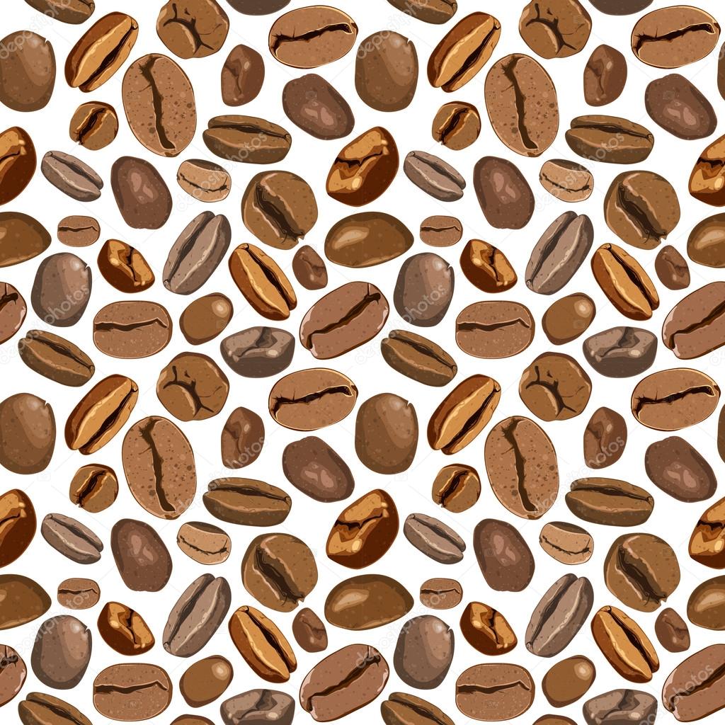 Coffee beans seamless texture. Vector illustration — Stock Vector © R ...