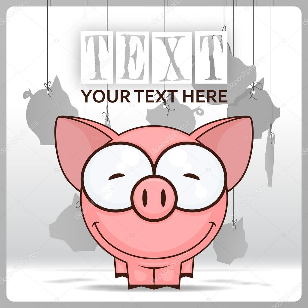 Cute cartoon pork Stock Illustration by ©R_lion_O #20299939