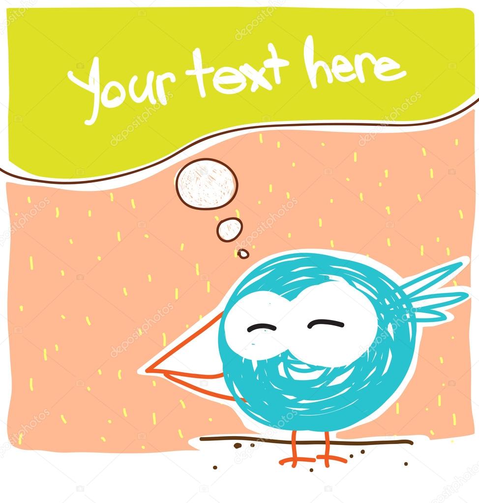 Funny cartoon bird, Vector illustration Stock Illustration by ©R_lion_O ...