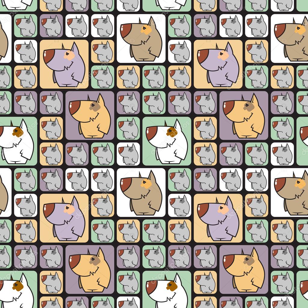 Seamless texture with funny cartoon dogs. Stock Vector by ©R_lion_O ...