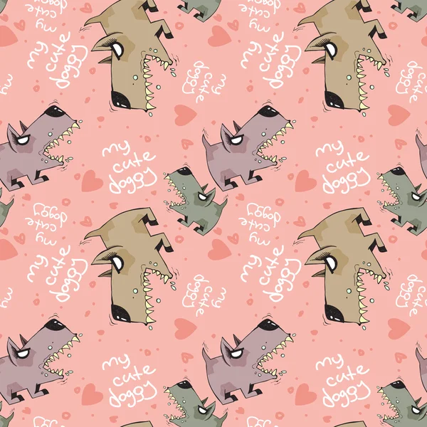 Funny doggy seamless texture Stock Vector Image by ©R_lion_O #20029701