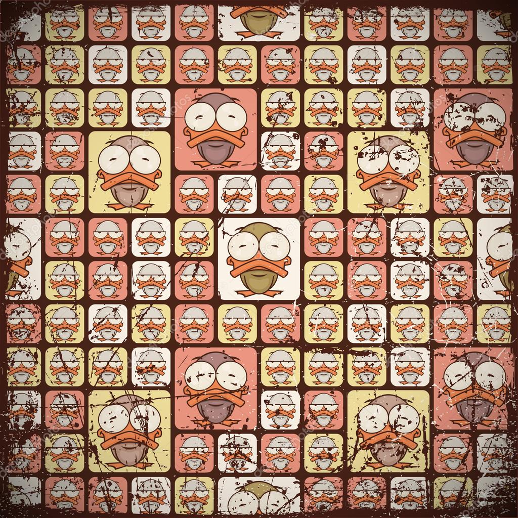 Seamless texture with funny cartoon ducks. Stock Vector by ©R_lion_O ...