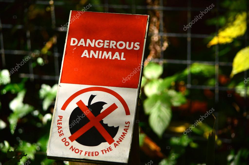 Dangerous Animals Sign