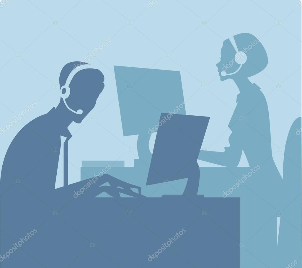 Call center ⬇ Vector Image by © filitova | Vector Stock 13925979