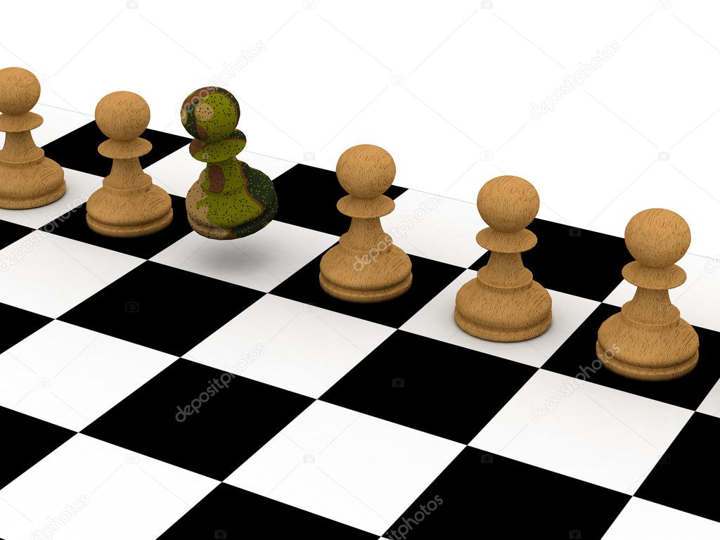 Brave pawn — Stock Photo © fcw5 #13877329