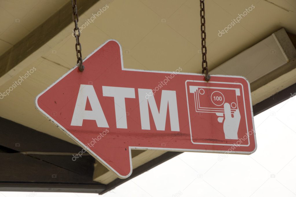 Arrow shaped ATM sign — Stock Photo © Vanillafire21 #13976691