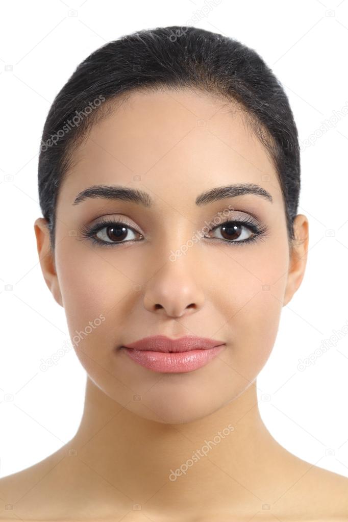 Woman Face White Background