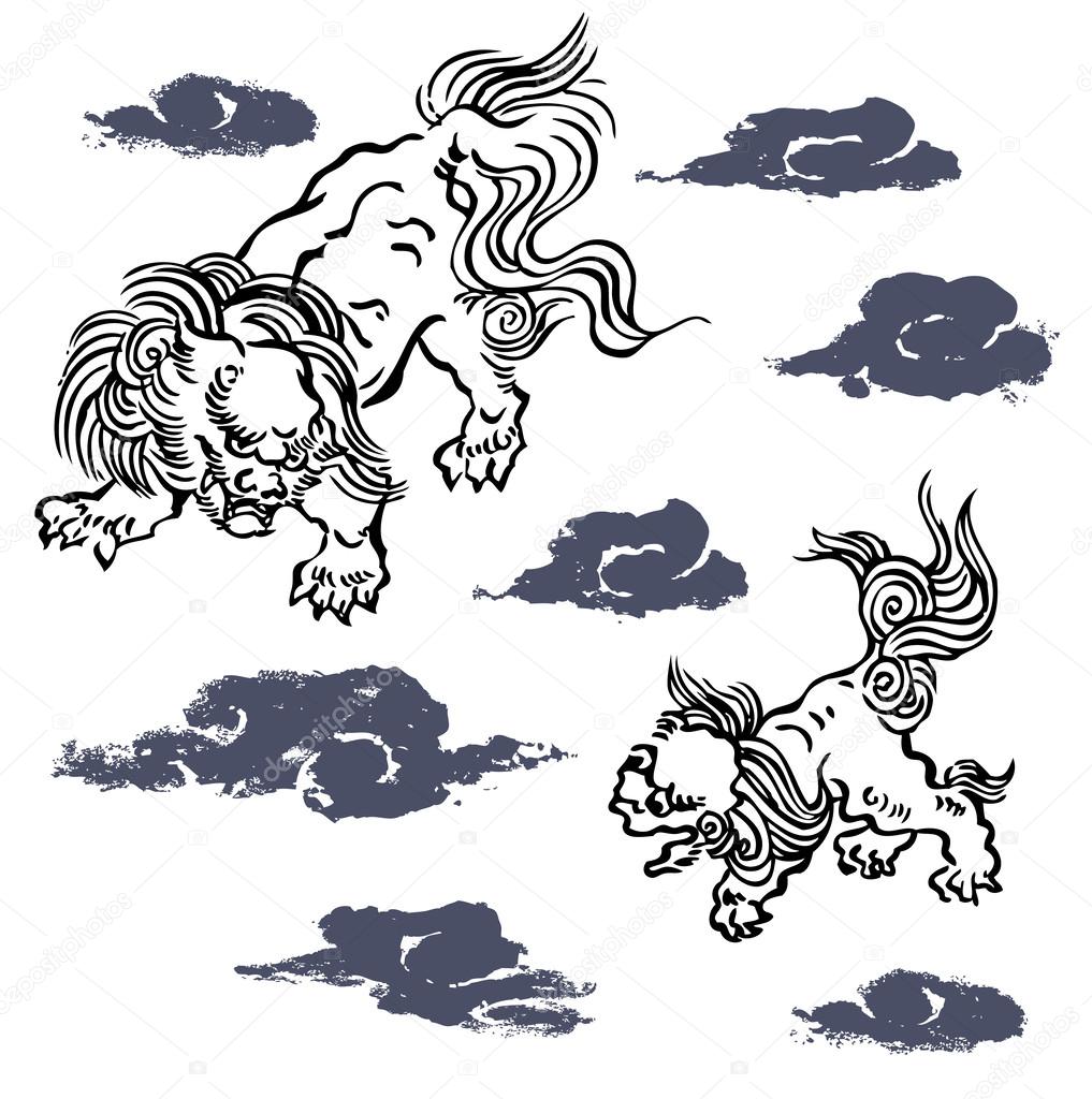 Japanese lion Stock Vector Image by ©daicokuebisu #25905359