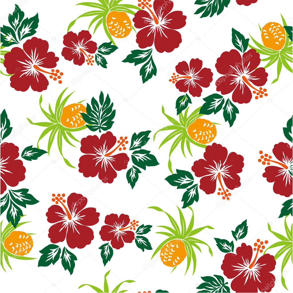 Pattern of Hibiscus Stock Vector Image by ©daicokuebisu #35027249