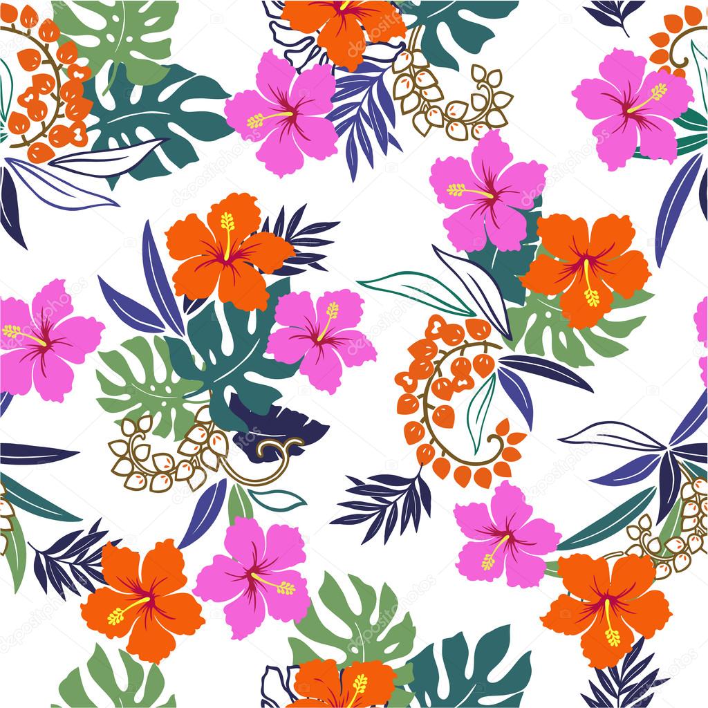 Pattern of Hibiscus Stock Vector Image by ©daicokuebisu #35293889