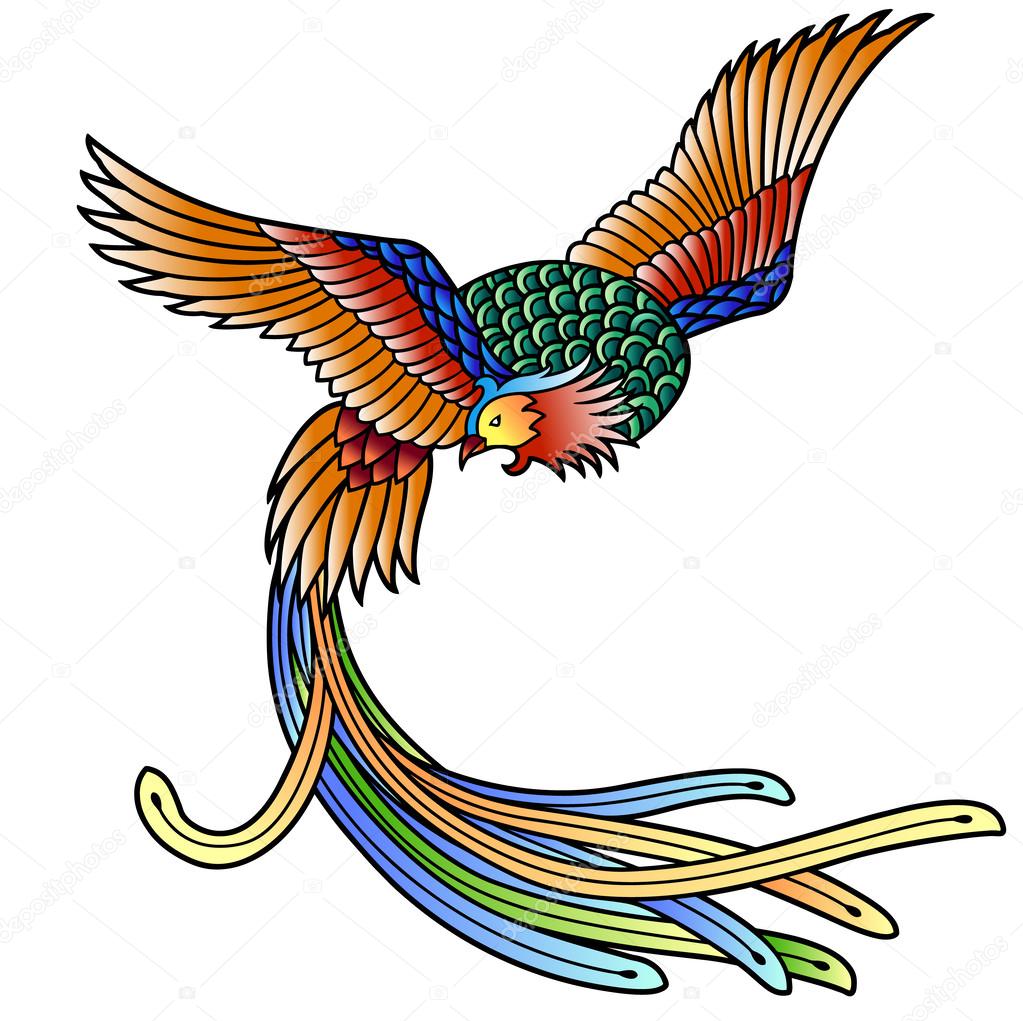 Chinese phoenix — Stock Vector © daicokuebisu #39285669