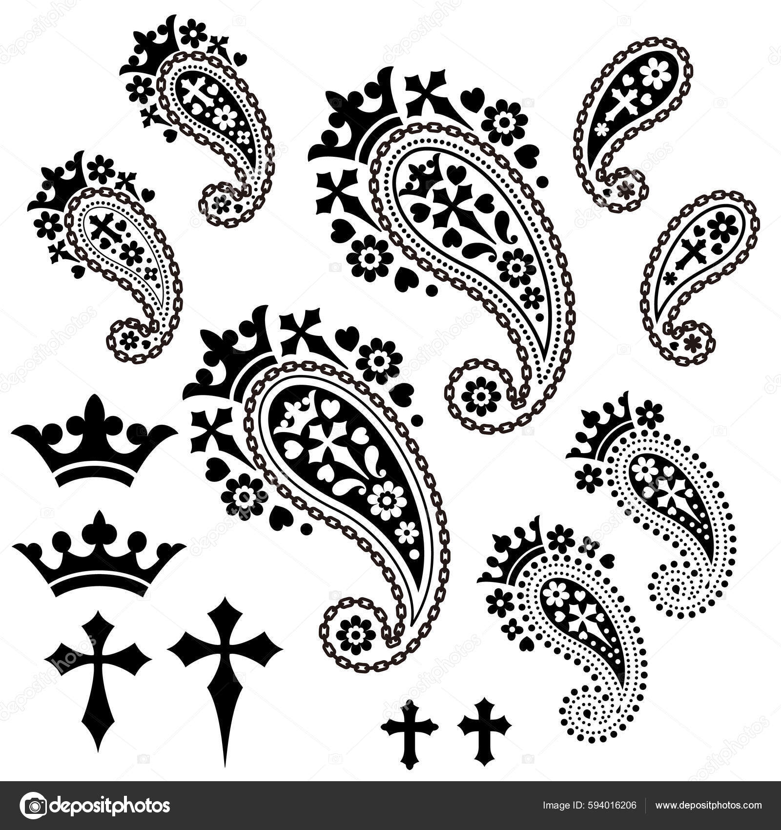 Cute Simple Paisley Material Collection Stock Vector by ©daicokuebisu ...
