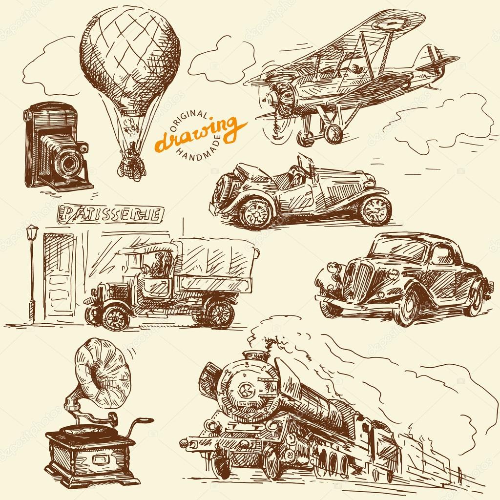 Old times-original hand drawn set Stock Vector by ©canicula 14145075