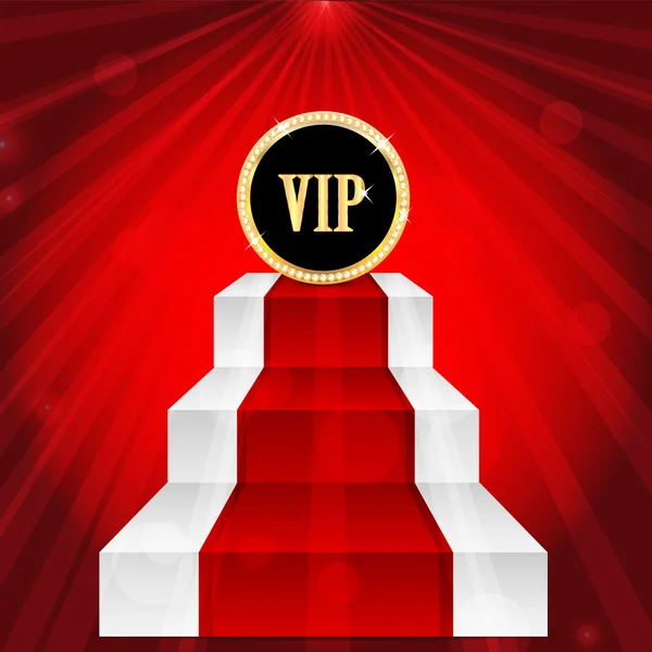 Icon in gold with jewels and the word vip.VIP mark on the podium ...