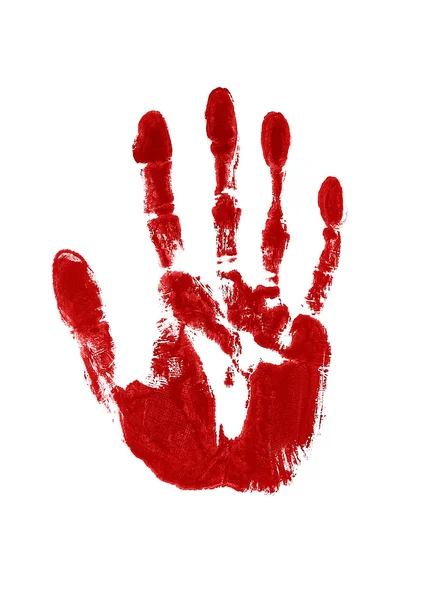Pair of blood red handprints — Stock Photo © griffin024 #16939981