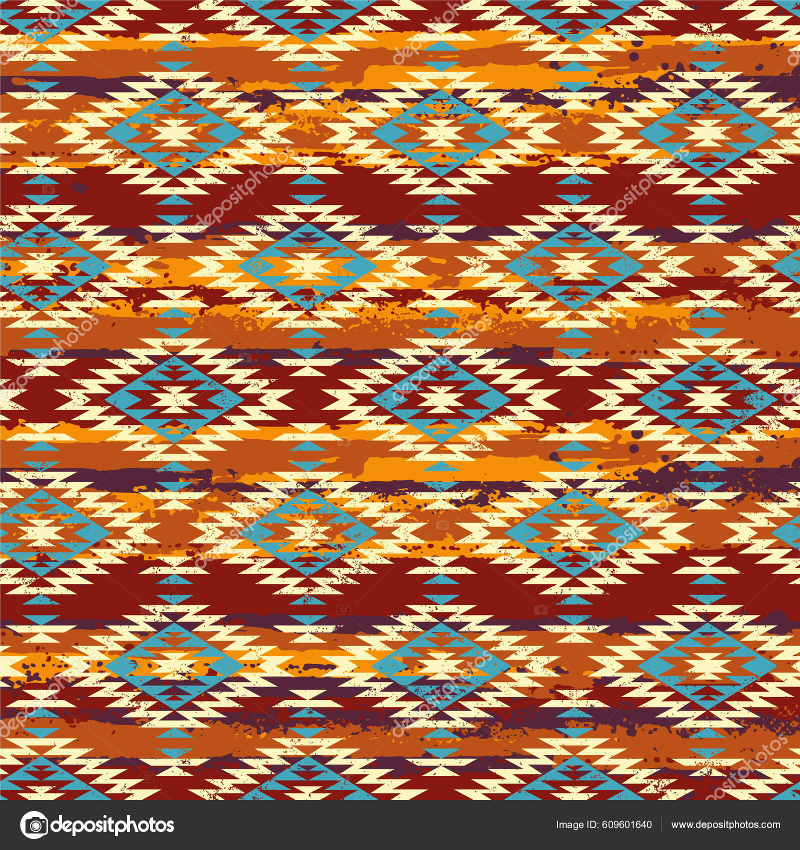 Native American Traditional Fabric Wallpaper Grunge Vintage Vector