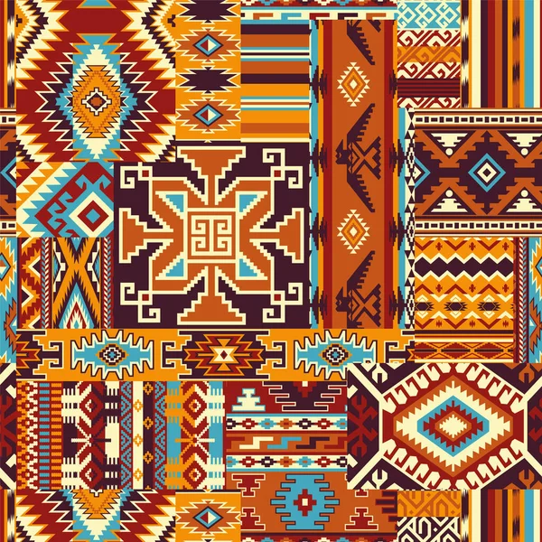Hawaiian Style Tapa Tribal Fabric Abstract Patchwork Vintage Vector