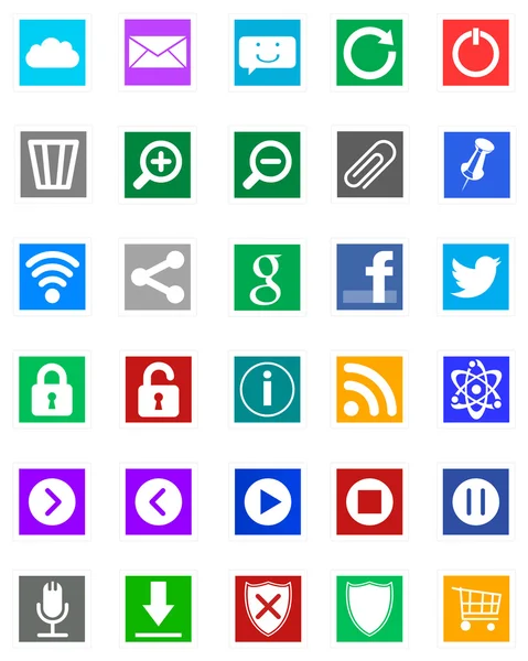 Windows 8 Social Media Icons Stock Vector Image by ©Acnologia #19002039