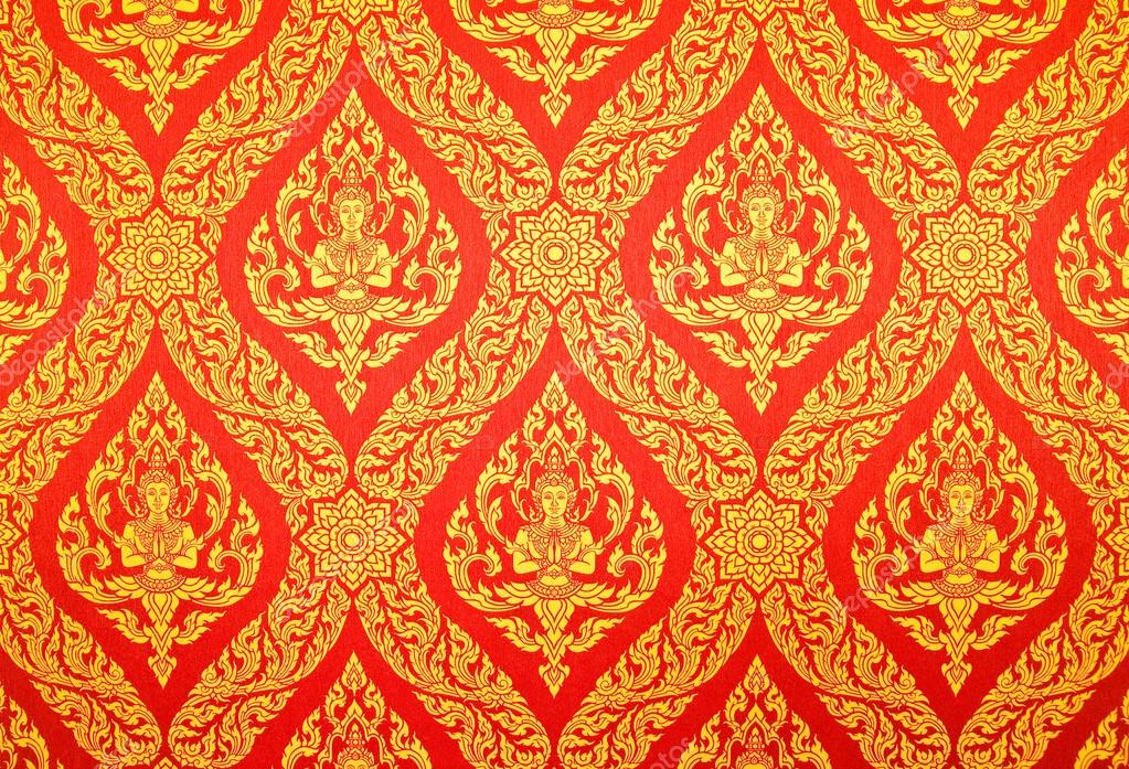 Traditional Thai style painting art in Thai temple,Thailand — Stock ...