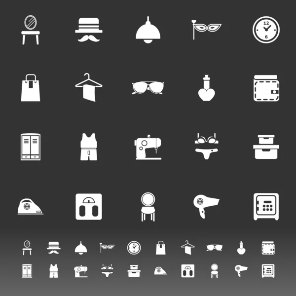 Dressing room icons with reflect on white background Stock Vector Image ...