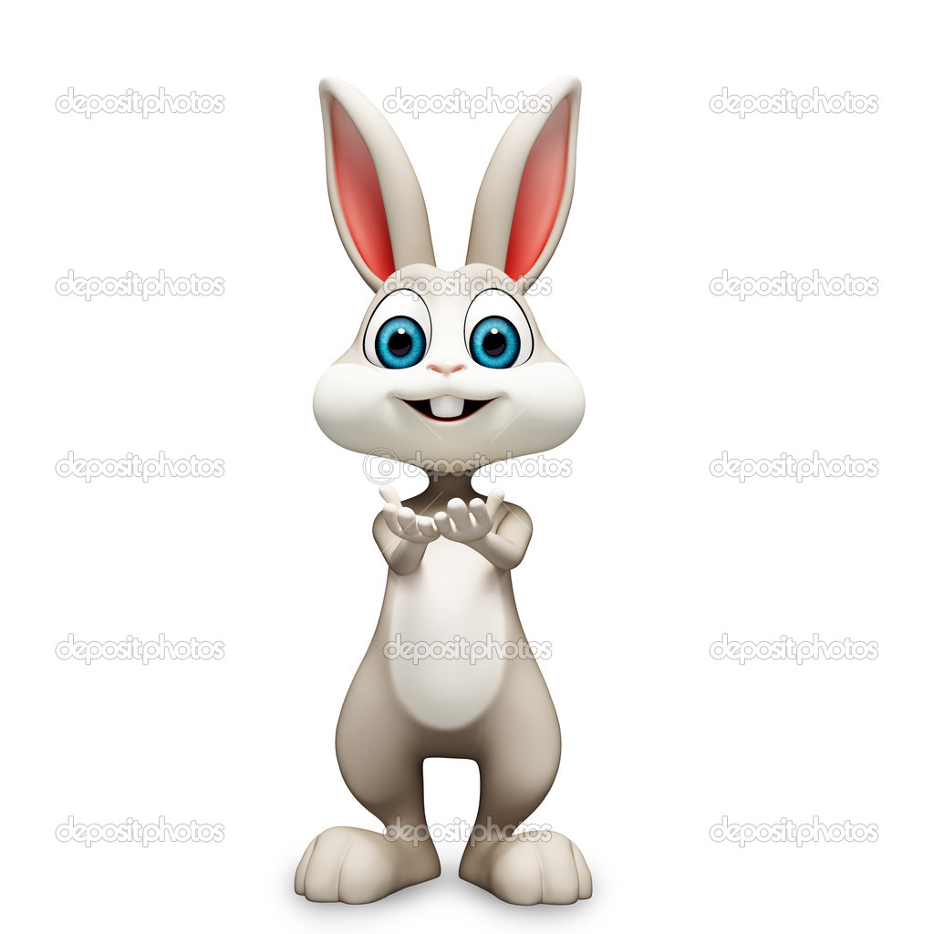 Happy smiling bunny Stock Illustration by ©pixologic #20991229