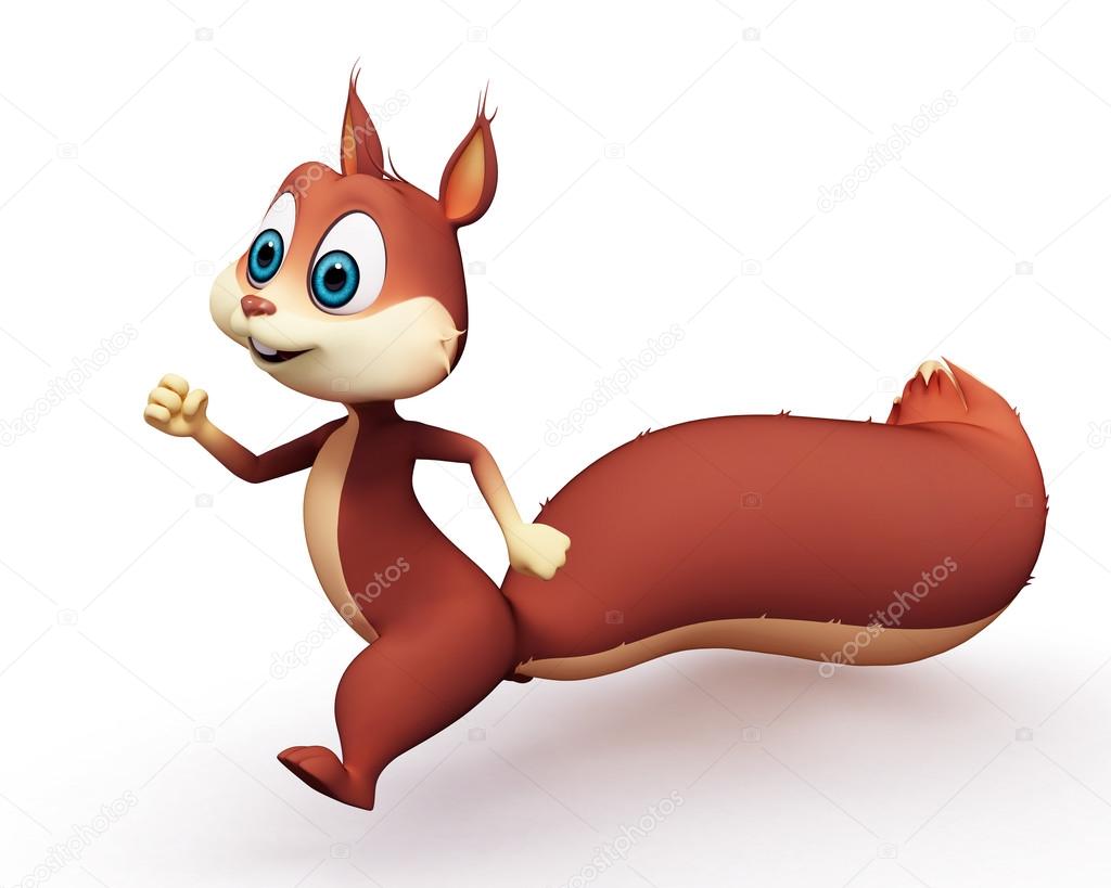 Illustration of funny squirrel running — Stock Photo © pixologic #22854378 Illustration of funny squirrel running — Stock Photo © pixologic #22854378