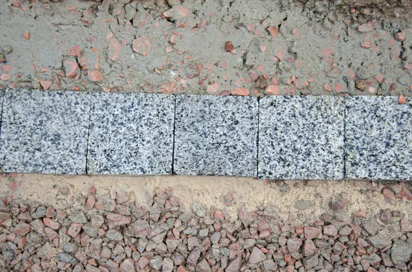 Textura gris corte bloques trinchera. Acantilado minero de superficie ...