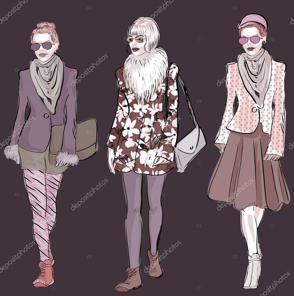 Fashion models Stock Vector by ©Portumen 35725863