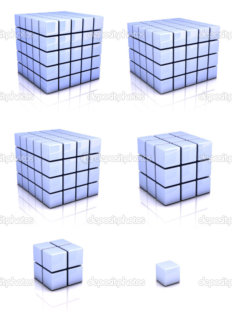 Blue cubes — Stock Photo © benjaminet #14352529
