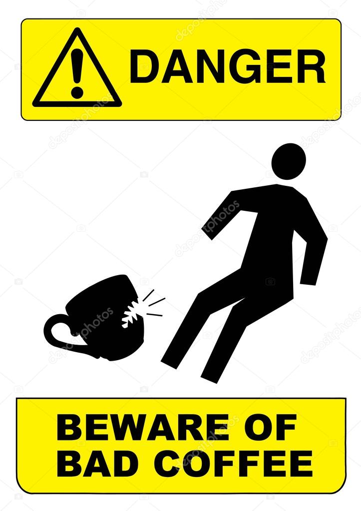 Funny coffee warning sign Stock Vector Image by ©artistan #47742405