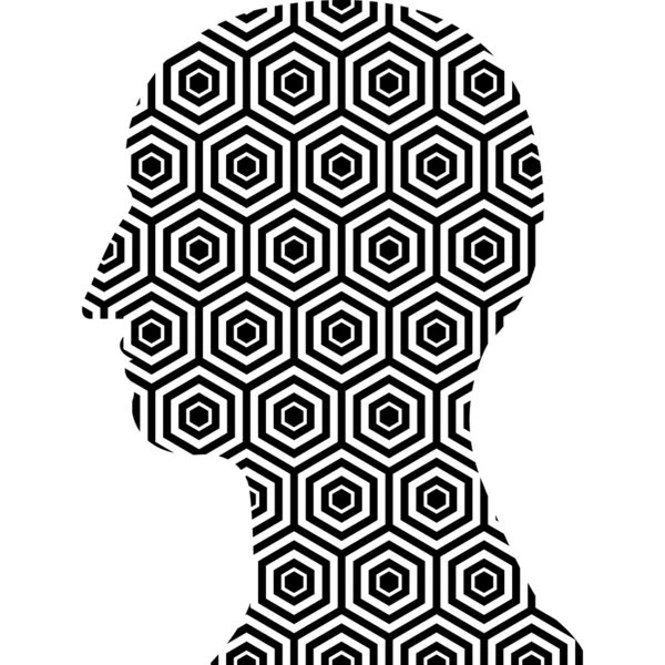 Hexagon pattern head shape background Stock Vector Image by ©attaphongw ...