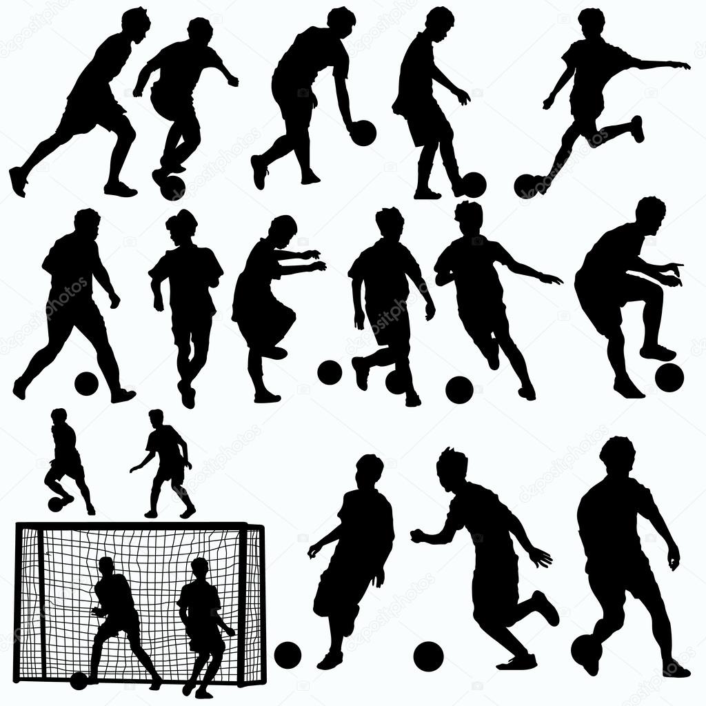 Futsal players silhouettes vector Stock Vector Image by ©attaphongw ...