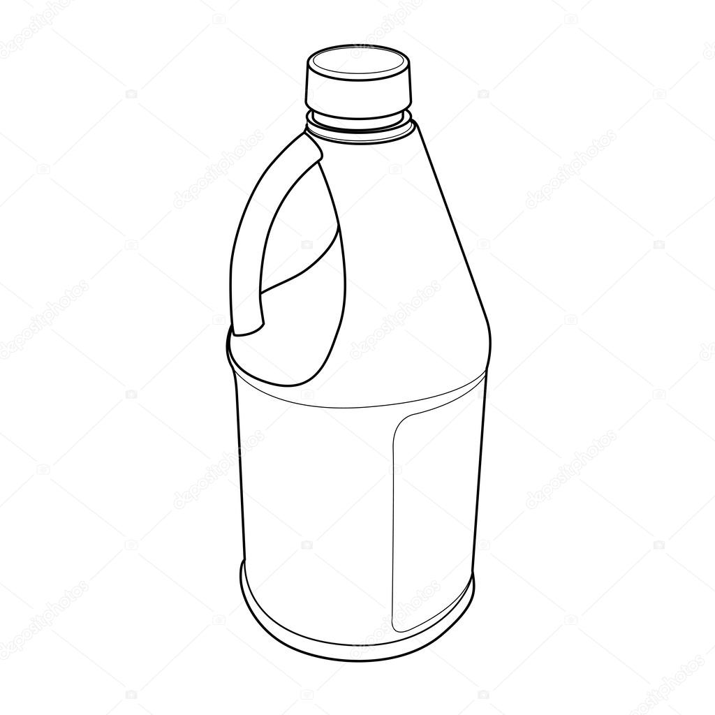 Chemical Bottle outline vector Stock Vector Image by ©attaphongw #40323401