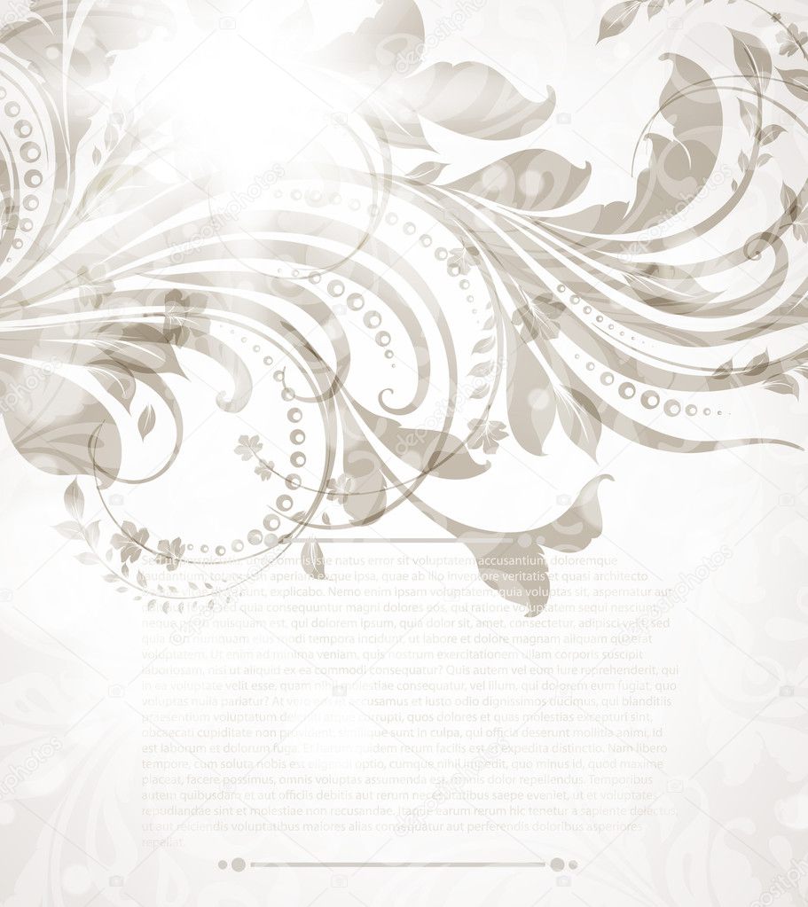 Empty storefront with floral seamless background. Stock Vector by ...