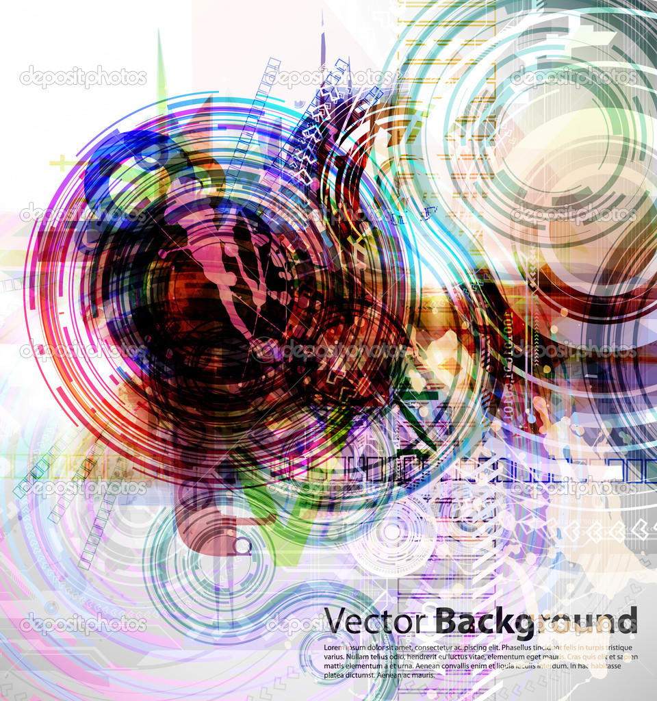 Abstract Techno Vector Background Stock Vector by ©Ozerina 14635029