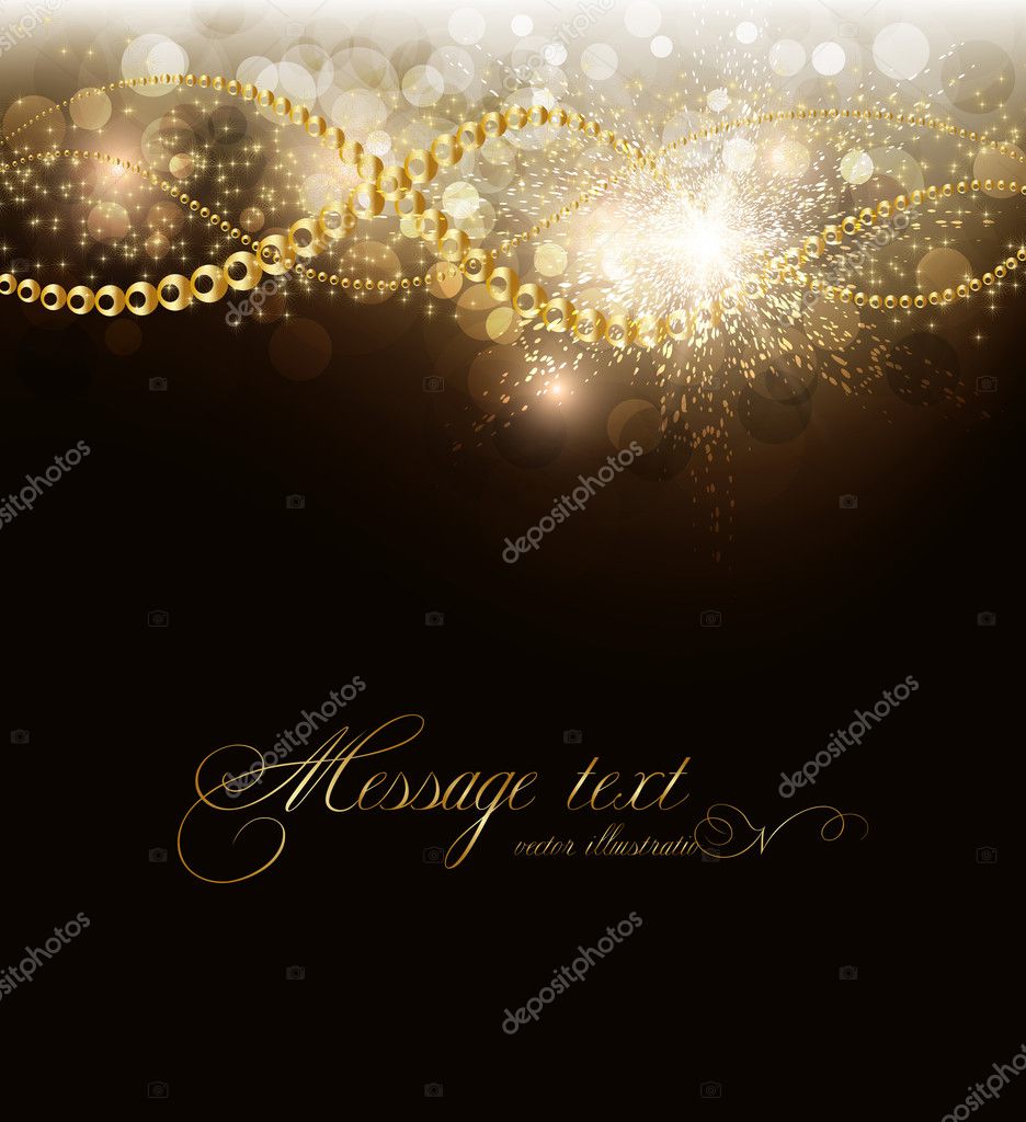 Elegant magic golden background with place for text invitation. with ...