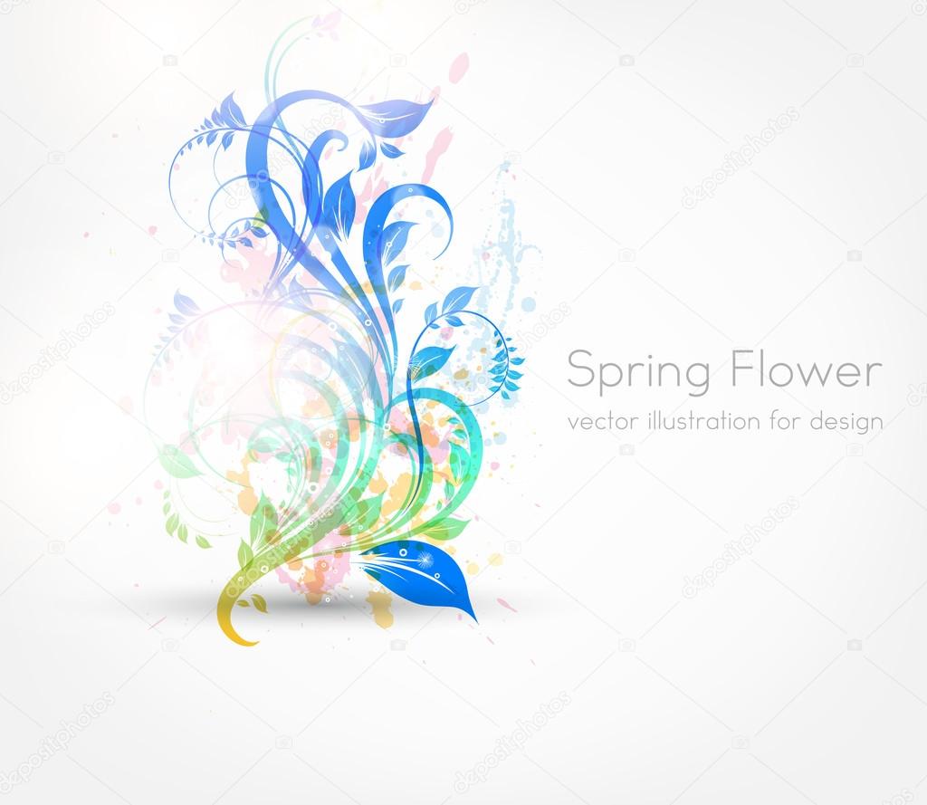 Spring flower background design Stock Vector by ©Ozerina 15509027