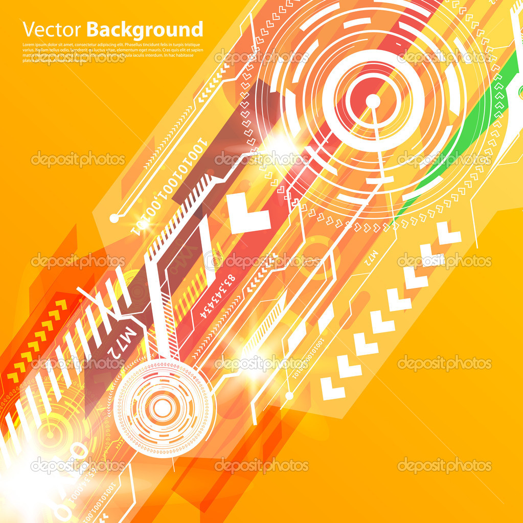 Abstract Techno Vector Background — Stock Vector © Ozerina #15703771