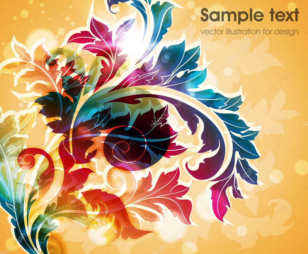 Empty storefront with floral seamless background. Stock Illustration by ...